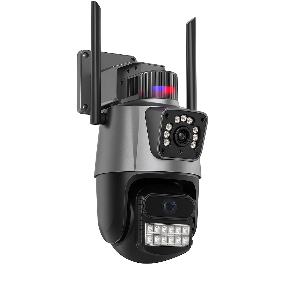 Camera IP Dual, WiFi/LAN, 6MP JT-9687 Pro, 360° Panoramic, LED IR/Whit ...