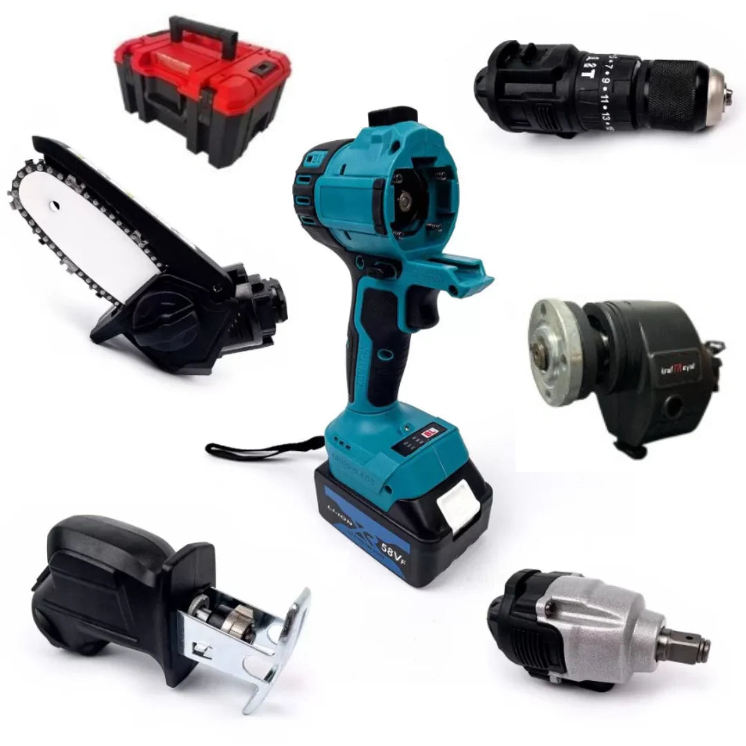 Trusa Completa 5in1 - Scule Electrice, cu Acumulator 48V, Bormasina, C ...
